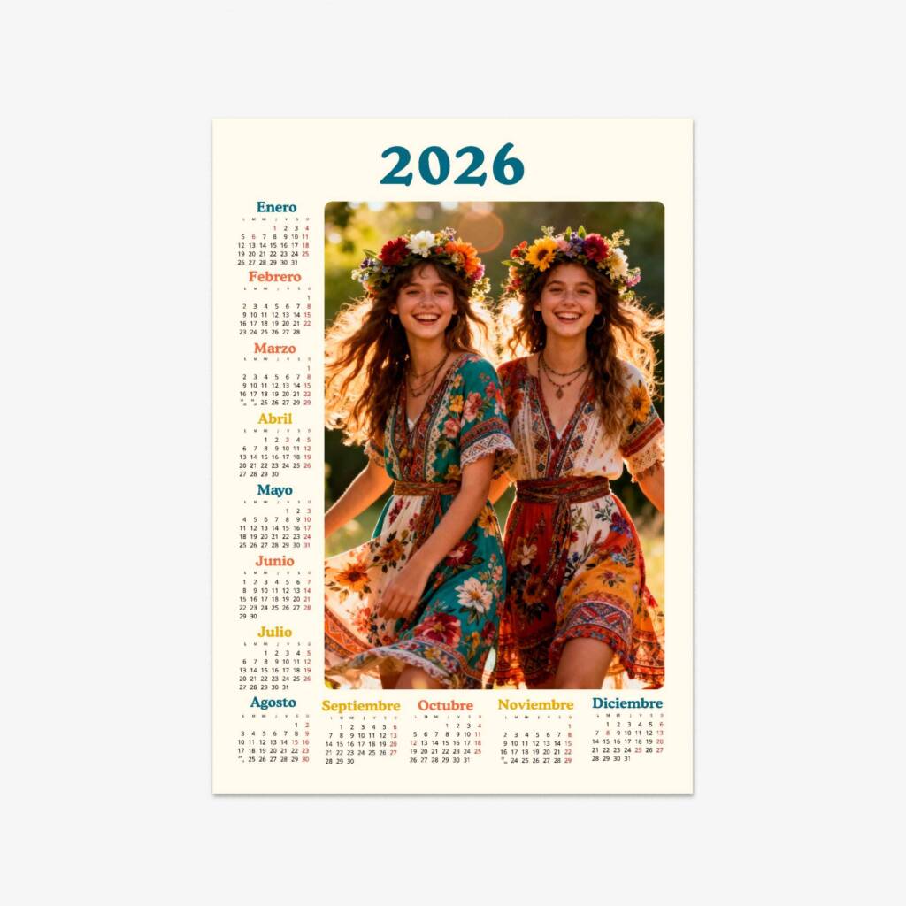 Calendario en Póster - Retro Smile | Fotocenter